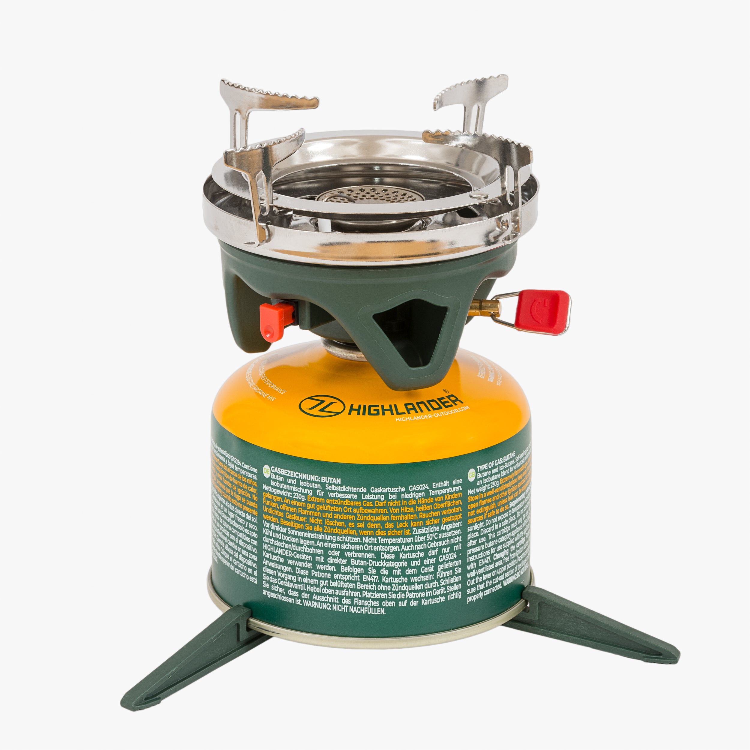Blade Fast Boil 3 Camping Gas Stove, 1.1L, Olive | Highlander Forces